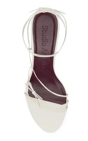 Studio Amelia Solstice 70 Leather Sandals - Light Grey