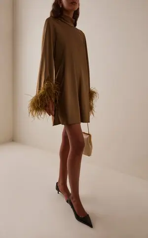Delphine Sylvie Satin Charmeuse Dress - Olive