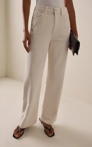 AGOLDE Ren Corduroy High-rise Wide-leg Jeans - White