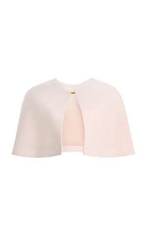 TEMILY Cropped Wool Cape Top