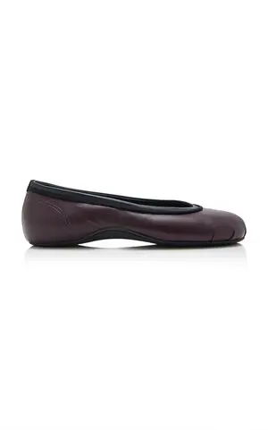 Dries Van Noten Ballerina Leather Flats - Burgundy