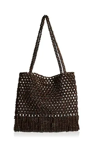 BEMBIEN Onda Beaded Tote - Brown