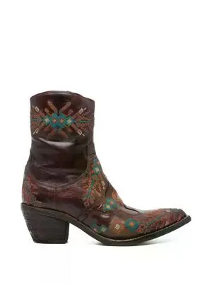 FAUZIAN JEUNESSE Embroidered Leather Boots