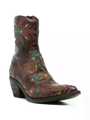 FAUZIAN JEUNESSE Embroidered Leather Boots
