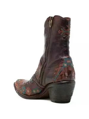 FAUZIAN JEUNESSE Embroidered Leather Boots