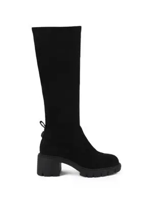 Kurt Geiger Clarence Suede Knee-high Boots - Black
