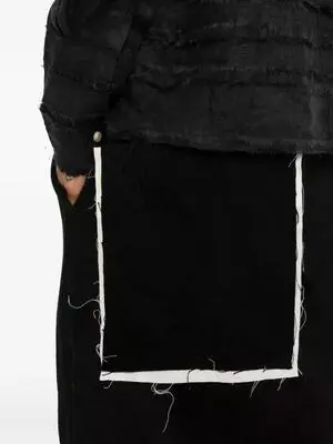 MARIA TURRI Pleated Frayed-edge Trousers