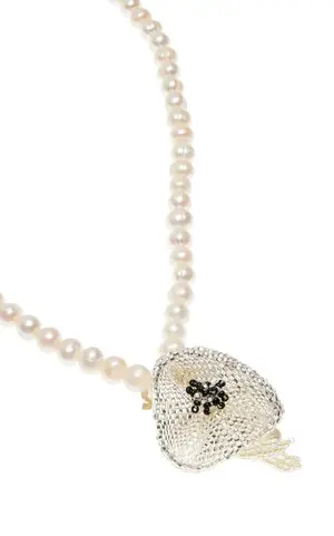 PURA UTZ Poppy Texas Tie Glass Bead Necklace