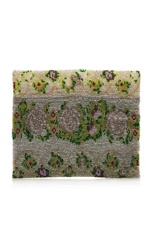 PURA UTZ Beaded Clutch Bag - Floral