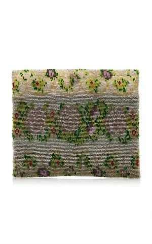 PURA UTZ Beaded Clutch Bag