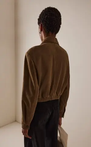 AGOLDE Nahla Cropped Suede Jacket
