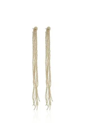 PURA UTZ Mega Tassel Glass Bead Earrings