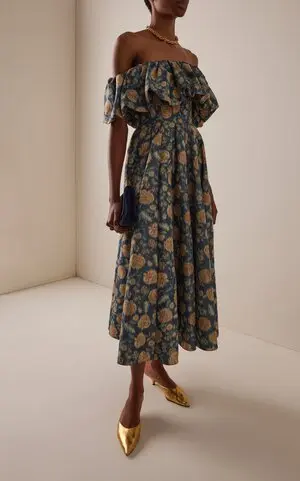MARKARIAN Freesia Ikat Midi Dress