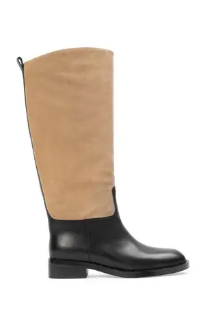 BLACK SUEDE STUDIO Pace Suede Knee Boots - Black