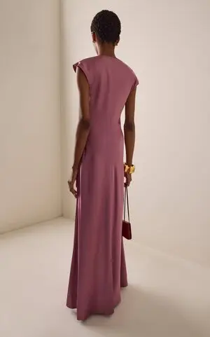 Delphine Ava Satin Charmeuse Gown