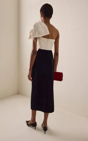 Delphine Victoria Satin And Velvet Dress