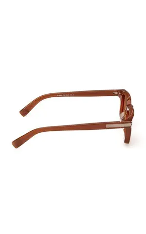 ZEGNA EYEWEAR Zegna Shiny Milky Caramel Sunglasses - Brown