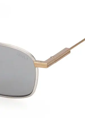 ZEGNA EYEWEAR Zegna Matte Satin Light Ruthenium And Stain Brass Sunglasses