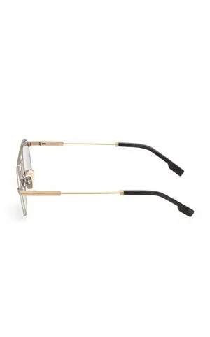 ZEGNA EYEWEAR Zegna Matte Satin Light Ruthenium And Stain Brass Sunglasses