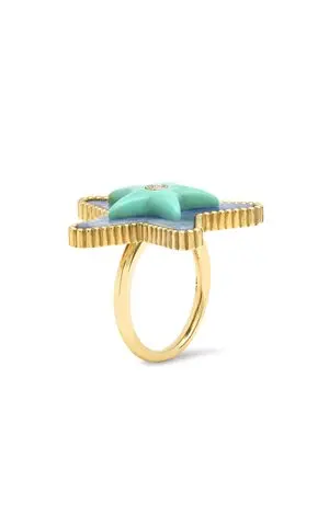 SIG WARD Mega Star Power Trolite, Minty And Diamond Ring