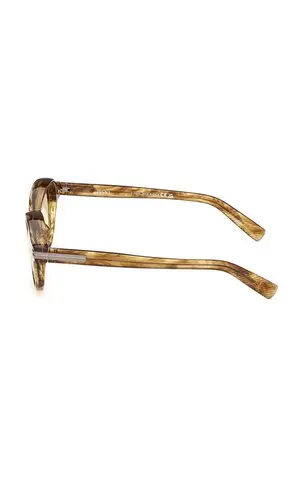 ZEGNA EYEWEAR Zegna Shiny Transparent Havana Sunglasses