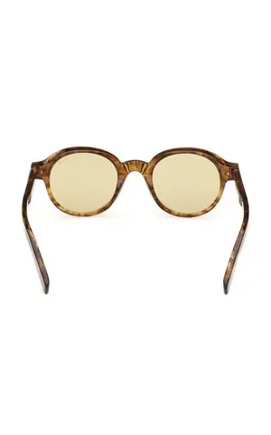 ZEGNA EYEWEAR Zegna Shiny Transparent Havana Sunglasses