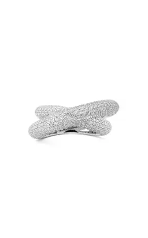 ENGELBERT Infinity Loop Ring Medium Full Pav - White