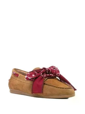 TORAL SHOES Nahua Suede Bandana Loafers