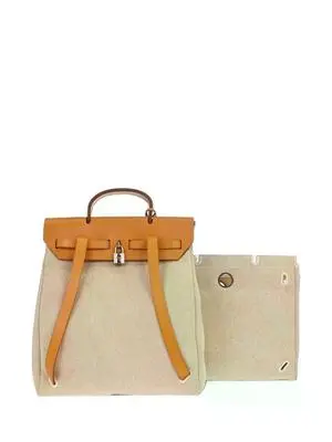 Hermès 1999 Herbag A Dos Toile H Backpack - Neutrals