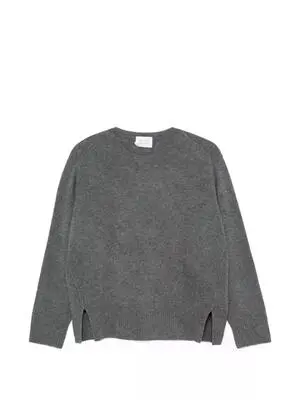 BE YOU Side-slit Cashmere Sweater - Grey