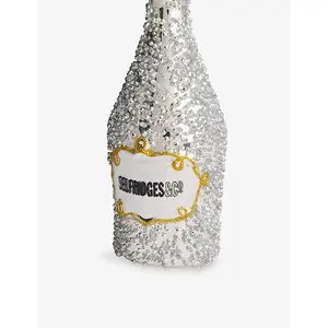 SELFRIDGES EDIT Glass Champagne Bottle Christmas Decoration