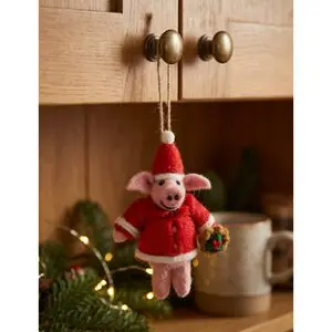 SELFRIDGES EDIT Piglet Felt Christmas Decoration