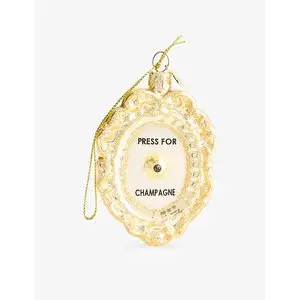 SELFRIDGES EDIT Press For Champagne Christmas Decoration 9cm - One-color