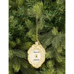 SELFRIDGES EDIT Press For Champagne Christmas Decoration 9cm