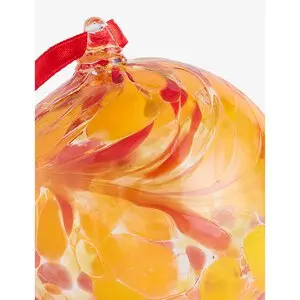 SELFRIDGES EDIT Art Patterned Glass Christmas Bauble