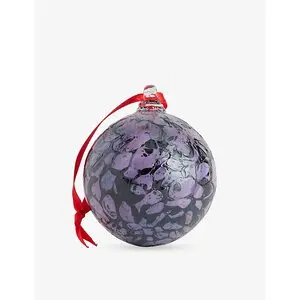 SELFRIDGES EDIT Art Patterned Glass Christmas Bauble - One-color
