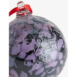 SELFRIDGES EDIT Art Patterned Glass Christmas Bauble