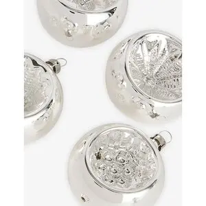 SELFRIDGES EDIT Glass Baubles Christmas Decoration Set Of Six