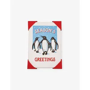 ARCHIVIST Festive Peguins Christmas Cards Pack Of 5 - One-color