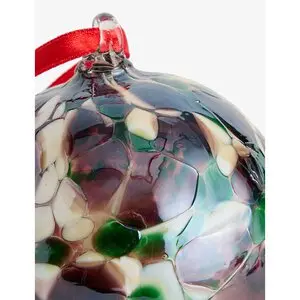 SELFRIDGES EDIT Colourful Round Bauble Glass Christmas Decoration