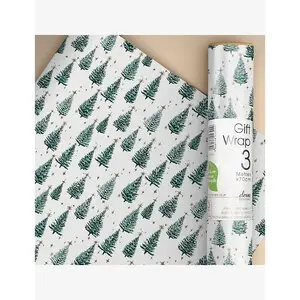 SELFRIDGES EDIT Starlit Pines Christmas Wrapping Paper 3m