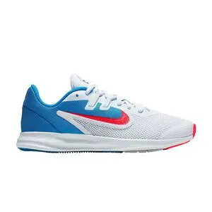 Nike Downshifter 9 Heat Check Gs Photo Blue Red Orbit - White