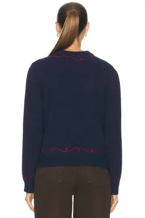 BODE Cowboy Appliqué Pullover Sweater