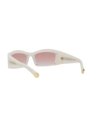 Stella McCartney Medallion Rectangular Sunglasses In Pink