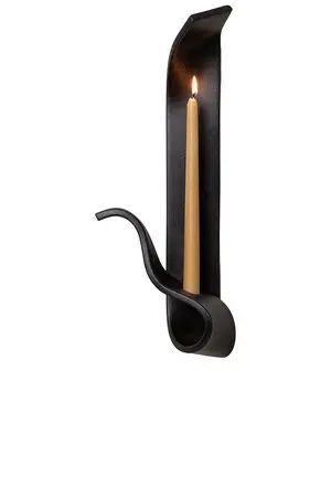 SIN Moonara Left Candle Sconce - Black