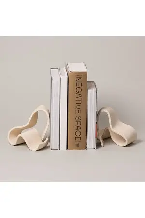 SIN Fettu Bookends Set Of 2 In Cream