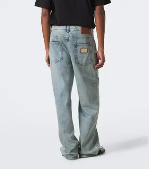 Dolce & Gabbana Faded Wide-leg Jeans