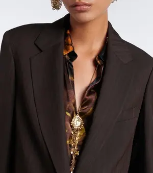 Dries Van Noten Chalk Stripe Single-breasted Blazer