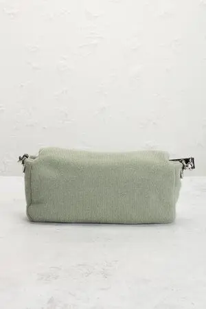 Fendi Knit Baguette Shoulder Bag In Green