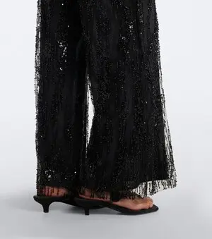 Staud Jayden Embellished Wide-leg Pants